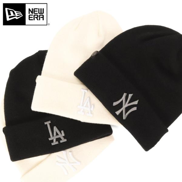 ニューエラ ニット帽 NEW ERA ニットキャップ 帽子 メンズ レディース NY MLB ニューヨーク ヤンキース 黒 白 ブランド おしゃれ かっこいい 人気 秋 冬 ニューエラー 大きい 小さい フリーサイズ 正規品 ユニセックス ...