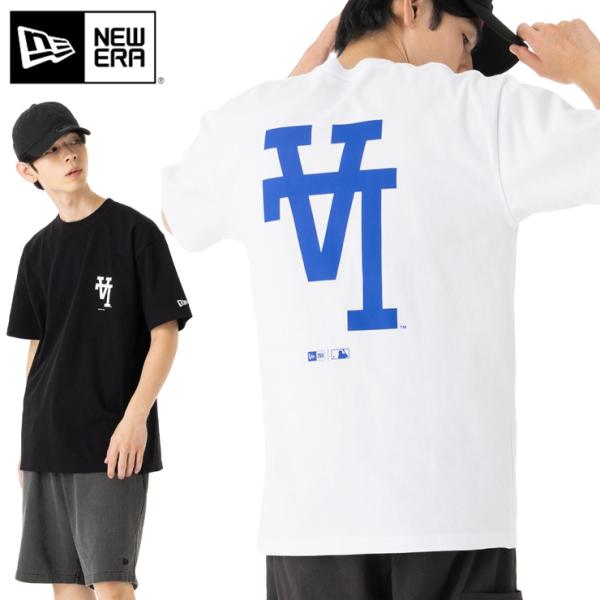 ニューエラ Tシャツ 半袖 NEW ERA クルーネック LA MLB コットン 綿 黒 白 ロサンゼルス ドジャース 大谷翔平 メンズ レディース ブランド おしゃれ かっこいい 人気 オーバーサイズ 春 夏 ニューエラー 正規品 大きい...