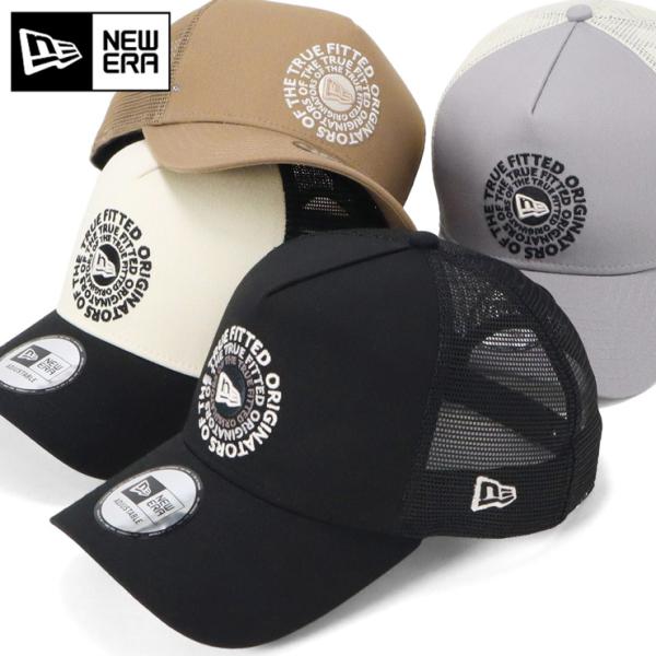 ニューエラ キャップ NEW ERA CAP 9FORTY A-Frame Trucker メッシュキャップ メンズ レディース 帽子 サークルロゴ コットン 綿 黒 ベージュ ブランド 深め おしゃれ かっこいい 人気 春 夏 ニューエラ...