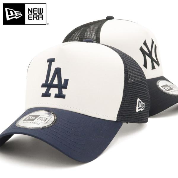 ニューエラ キャップ NEW ERA CAP 9FORTY A-Frame Trucker メッシュキャップ メンズ レディース 帽子 NY LA MLB ニューヨーク ヤンキース コットン 綿 黒 ロサンゼルス ドジャース 大谷翔平 ブラ...