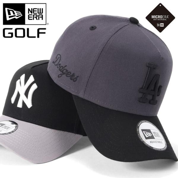 ニューエラ ゴルフ キャップ NEW ERA GOLF CAP 9FORTY A-Frame メンズ レディース 帽子 NY LA MLB ニューヨーク ヤンキース コットン 綿 2トーン 黒 ロサンゼルス ドジャース 大谷翔平 ブランド ...