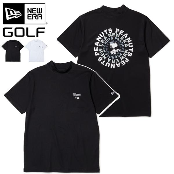 ニューエラ ゴルフ ウェア NEW ERA GOLF 半袖 ミッドネックT コラボ ピーナッツ スヌーピー グッズ 黒 白 メンズ レディース ブランド おしゃれ かっこいい 人気 オーバーサイズ 春 夏 ニューエラー 正規品 大きい 小さ...