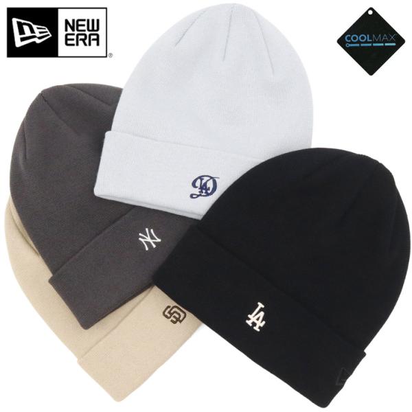ニューエラ ニット帽 NEW ERA ニットキャップ 帽子 メンズ レディース NY LA MLB ニューヨーク ヤンキース コットン 綿 クールマックス 黒 ベージュ ロサンゼルス ドジャース 大谷翔平 ブランド おしゃれ かっこいい 人...