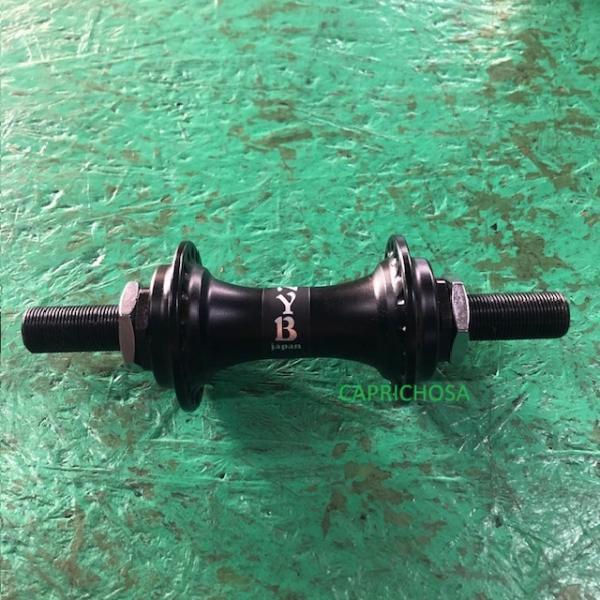 NYB-JAPAN アンギュララジアル フロントハブ MK-M14 14mm 36H BK仕様：14mmクロモリ中空アクスル軸を採用重さ約290gアルミニュームシェル14mm クロモリ中空アクスル 36H　BK100% 日本製【送料P20 ...