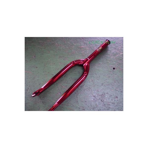 MANKIND  ALIVE FLAT FORK 16.0  TRANS RED仕様：オフセット　16.0mm　　　エンド　3/8mm         カラー　TRANS RED　　　ブレーキ台座取り外し式【送料P 240】新品商品でも、入...