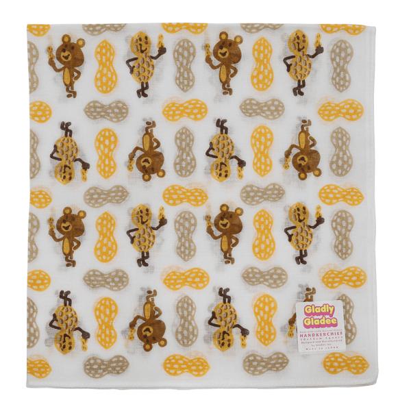 やわらかなガーゼのランチクロスです。大判のハンカチです。みんなが大好きなピーナツ柄。お弁当包みなどにどうぞ。寸法 : 50 x 50cm素材 : コットンガーゼ日本製