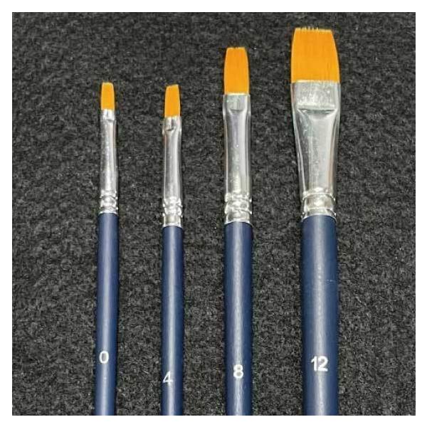 平筆（強い）　0号　4号　8号総巻き・ガイドスレッド用ルアーロッドに最適なサイズです。穂の弾力は力強く気持ちよくまとまり、耐久性に優れた筆です。全長：約185〜195mm※数値には誤差がある場合があります。-----------------...