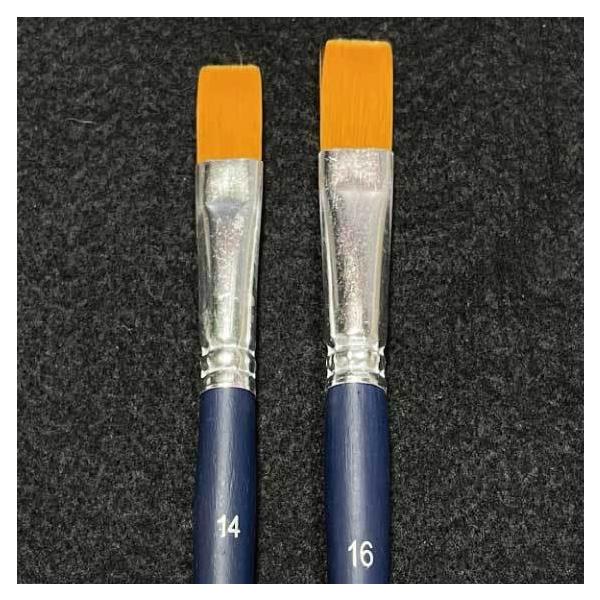 平筆（強い）　14号総巻き・ガイドスレッド用面塗り・地塗り用に適しています。穂の弾力は力強く気持ちよくまとまり、耐久性に優れた筆です。全長：約175mm※数値には誤差がある場合があります。--------------------------...