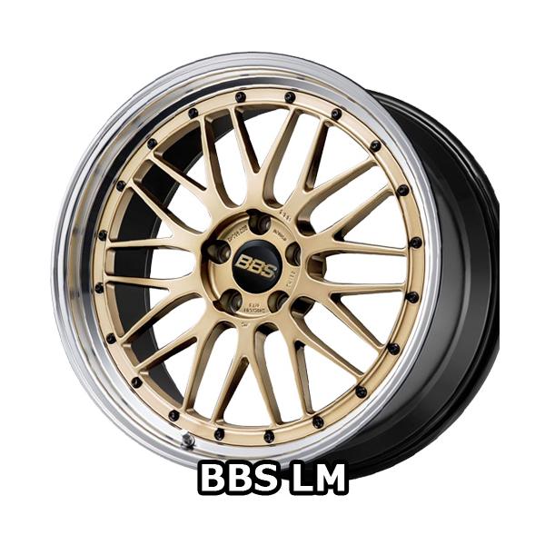 ■ホイールBBS(JAPAN) アルミ鍛造 2ピースホイール LM[サイズ] 18×8.5J 5H (5穴) PCD112 ボア径*[オフセット] +35(LM413)[カラー] GL-BKBD 〈ディスク〉ゴールド〈リム〉ブラックブライト...