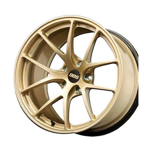 ■ホイールBBS(JAPAN) アルミ鍛造 1ピースホイール RI-A[サイズ] 18×8.5J 5H (5穴) PCD100 ボア径*[オフセット] +43(RI-A001)[カラー] GL ゴールド[付属品] キャップ、バルブ (装着車...
