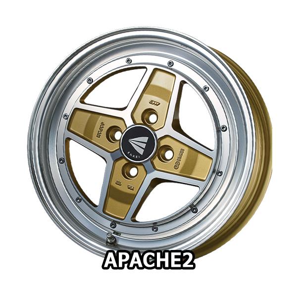 ■ホイールENKEI Neo Classic APACHE2 / エンケイ ネオクラシック アパッチ2[サイズ] 15×5.0J 4H (4穴) PCD100 ボア径75[オフセット] +45[カラー] M/G マシニングゴールド[付属品]...