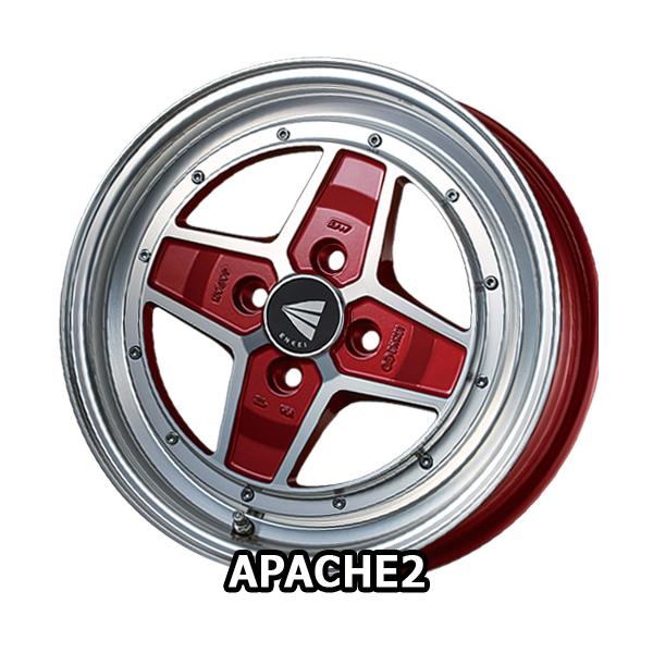 ■ホイールENKEI Neo Classic APACHE2 / エンケイ ネオクラシック アパッチ2[サイズ] 15×5.0J 4H (4穴) PCD100 ボア径75[オフセット] +45[カラー] M/R マシニングレッド[付属品] ...