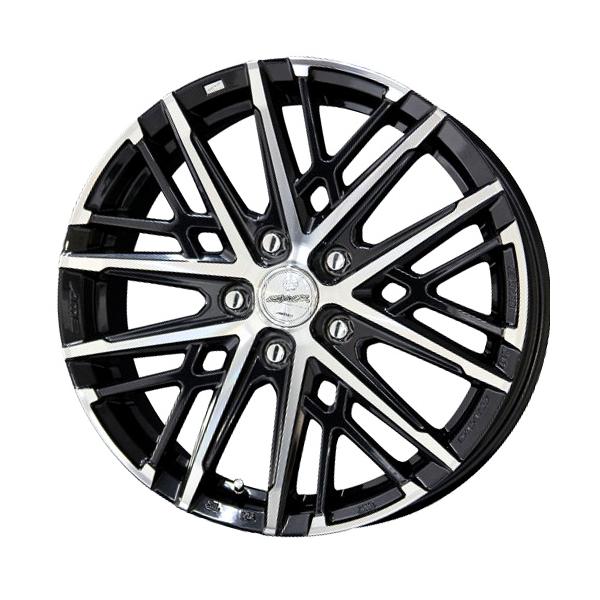 ■ホイールKYOHO SMACK GRAIVE / 共豊 スマック グレイヴ[サイズ] 14×4.5J 4H (4穴) PCD100 ボア径67[オフセット] +45[カラー] BP サファイアブラックxポリッシュ[付属品] キャップ、バル...