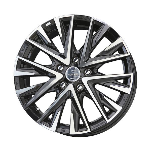 ■ホイールKYOHO SMACK LEGINA / 共豊 スマック レジーナ[サイズ] 17×6.0J 4H (4穴) PCD100 ボア径67[オフセット] +40[カラー] BP サファイアブラックxポリッシュ[付属品] キャップ、バル...