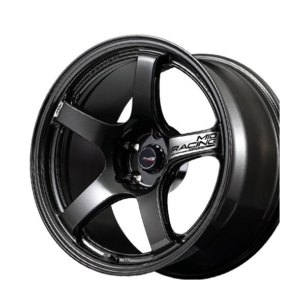■ホイールMARUKA MID RACING R50 EVO / マルカ MID レーシング R50 EVO[サイズ] 17×7.5J 5H (5穴) PCD114.3 ボア径73.1[オフセット] +48[カラー] BLM ブラックメタリ...