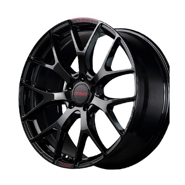■ホイールRAYS HOMURA 2x7FT SPEC-M / レイズ ホムラ 2x7FT スペックM[サイズ] 17×7.0J 4H (4穴) PCD100 ボア径65[オフセット] +45[カラー] B8J グロッシーブラック/RAP(...