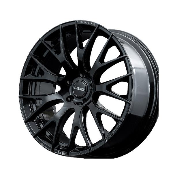 ■ホイールRAYS HOMURA 2x9R / レイズ ホムラ 2x9R[サイズ] 21×9.0J 5H (5穴) PCD114.3 ボア径73.1[オフセット] +38 +45[カラー] BNJ グロッシーブラック[付属品] バルブ、キャ...