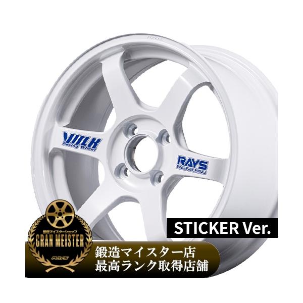 ■ホイールRAYS VOLK RACING  TE37 SONIC 30TH STICKER Ver. / レイズ ボルクレーシング TE37 ソニック 30TH ステッカー Ver[サイズ] 16×7.5J 4H (4穴) PCD100 ...
