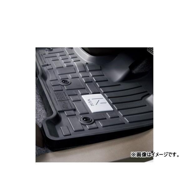 オールシーズンマット（縁高タイプ/樹脂製/カラー 本体：ブラック ロゴ：グレー）濡れた靴の水、汚れなどからフロアを守ります。※フロアカーペットマットとの同時装着が可能です。※運転席側のマットは必ず専用ホルダーに固定して使用してください。【ご...