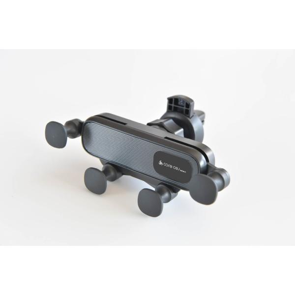 core OBJ select Clip Smartphone Holder Free-Fallは、エアコン吹き出し口にマウントするスマートフォンホルダーです。縦型、横型ルーバーのエアベントにジャストフィットで設置ができ、片手で簡単にスマー...