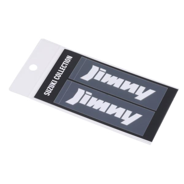 JIMNYロゴの転写式ステッカーです。2枚入り。耐水・耐候性に優れており、貼りやすい大きさで、いろいろなものをデコレーション。転写式なので気泡が入りにくく、きれいに貼れるのが特徴です。素材：アクリルウレタン、PET、PVCサイズ：H20.8...