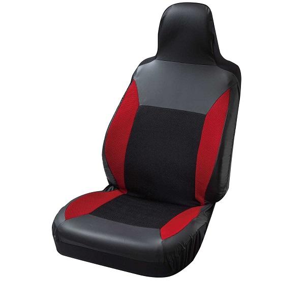 ●ストレッチレザー素材を使用 スポーティーデザイン 前席用シートカバー●トヨタ ニッサン 日産 ホンダ マツダ スズキ ダイハツ スバル ミツビシ 三菱 軽自動車 普通車 汎用◆適合シート形状：セパレートシート ハイバックシート 運転席 助...