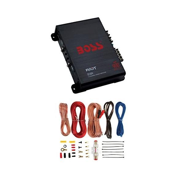 【商品名】New BOSS Audio ボス オーディオ R1004 400W 4Ch Carパワー アンプMosfet+8 Ga アンプキット 【カテゴリー】アンプ:2チャンネル(2ch)