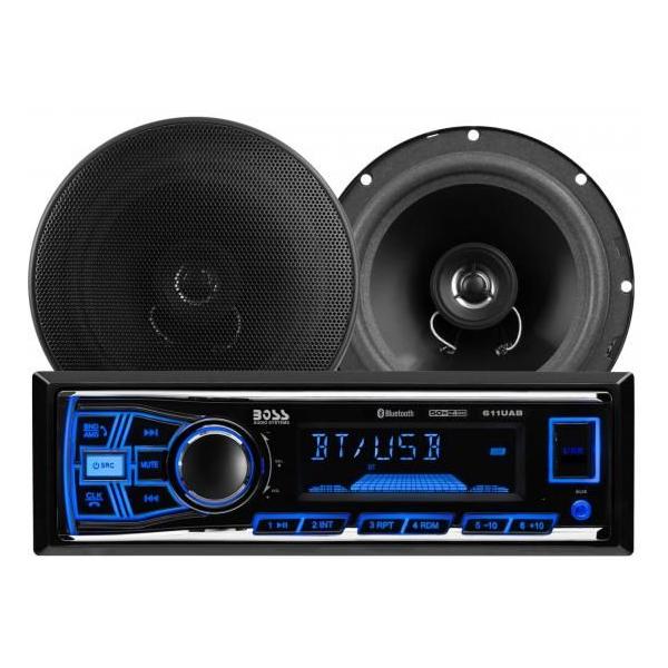 【商品名】BOSSオーディオシステム 638BCK カーステレオパッケージ ? シングルDIN、Bluetooth、CD/DVDプレーヤーなし、AM/FMラジオレシーバー、USB、6.5インチ2ウェイフルレンジスピーカー 【カテゴリー】 そ...