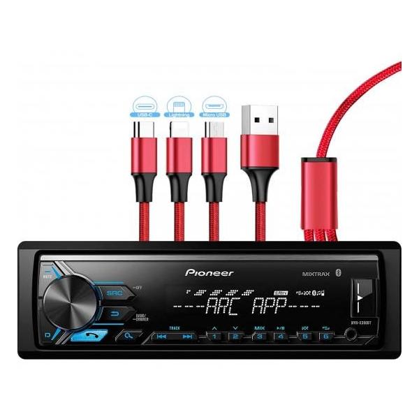 【商品名】Pioneer MVH-X390BT デジタルメディアレシーバー（Pioneer ARCアプリ、MIXTRAX、Bluetooth内蔵、iPod/iPhoneおよびAndroidスマートフォン用USBダイレクトコントロール、Zon...