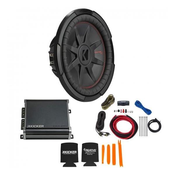 【商品名】Kicker 12インチ Comp RT 薄型ウーファーには、46CXA4001 アンプとワイヤーキットを備えた 48CWRT124 パッケージが含まれています 【カテゴリー】 サブウーファー : Component Subwoo...