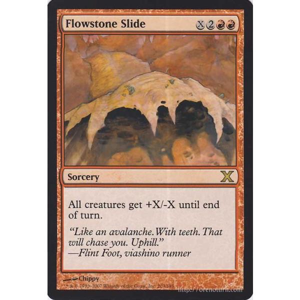 ★マジック:ザ・ギャザリング「基本セット第１０版」収録■カード名：流動石の山崩れ/Flowstone Slide　【R】 ※英語版※シングルカードの状態について※トレカ専門店カードミュージアムのシングルカードは入荷時に1枚1枚状態確認を行っ...