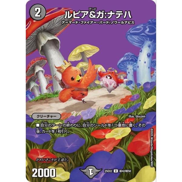 デュエルマスターズTCG 「王道vs邪道 デュエキングWDreaM 2025」(DM25-EX2)収録■カード名：ルピア＆ガ：ナテハ■レアリティ：デュエキングMAXカード■種類：クリーチャー※シングルカードの状態について※トレカ専門店カード...