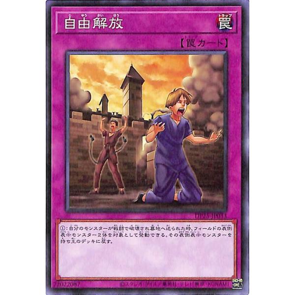 ★遊戯王 OCG デュエルモンスターズ デュエリストパック「疾風のデュエリスト編」(DP25)収録■カード名：自由解放【通常罠】ノーマル※シングルカードの状態について※トレカ専門店カードミュージアムのシングルカードは入荷時に1枚1枚状態確認...