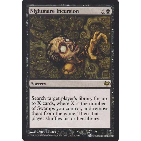 ★マジック:ザ・ギャザリング「イーブンタイド」収録■カード名：悪夢の乱入/Nightmare Incursion　【R】 ※英語版※シングルカードの状態について※トレカ専門店カードミュージアムのシングルカードは入荷時に1枚1枚状態確認を行っ...