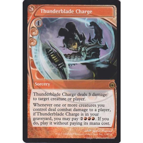 ★マジック:ザ・ギャザリング「未来予知」収録■カード名：雷刃の突撃/Thunderblade Charge 　【R】 ※英語版※シングルカードの状態について※トレカ専門店カードミュージアムのシングルカードは入荷時に1枚1枚状態確認を行ってお...