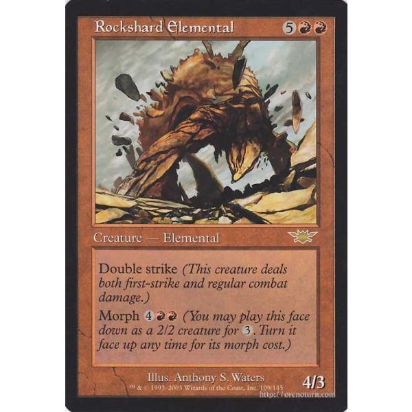 ★マジック:ザ・ギャザリング「レギオン」収録■カード名：岩片の精霊/Rockshard Elemental　【R】 ※英語版※シングルカードの状態について※トレカ専門店カードミュージアムのシングルカードは入荷時に1枚1枚状態確認を行っており...