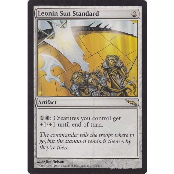 ★マジック:ザ・ギャザリング「ミラディン」収録■カード名：レオニンの陽準器/Leonin Sun Standard　【R】 ※英語版※シングルカードの状態について※トレカ専門店カードミュージアムのシングルカードは入荷時に1枚1枚状態確認を行...