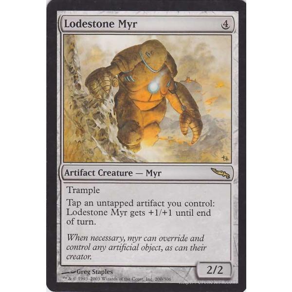 ★マジック:ザ・ギャザリング「ミラディン」収録■カード名：磁石マイア/Lodestone Myr　【R】 ※英語版※シングルカードの状態について※トレカ専門店カードミュージアムのシングルカードは入荷時に1枚1枚状態確認を行っております。チェ...