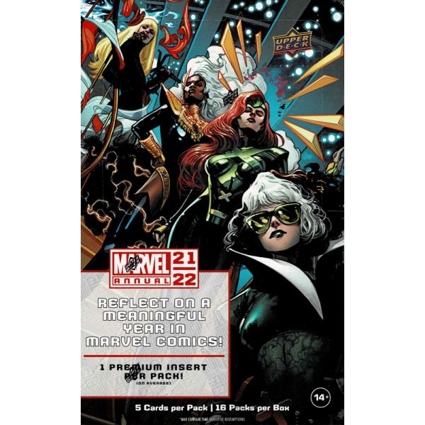 【ハイライト】★マーベルコミックの人気トレーディングカード『2021-22 Upper Deck Marvel Annual Trading Cards』が発売されます！【Box Hit】1ボックスに平均して以下のカードが封入！・Canva...