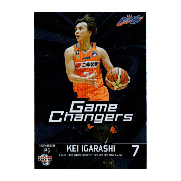 ２０１８年ＢＢＭ発売のカード『2017-18 B.LEAGUE CARDS SEASON FAST BREAK 2nd Half』より出るインサートカード・Game Changersカード<BR>五十嵐圭　新潟アルビレックスBB...
