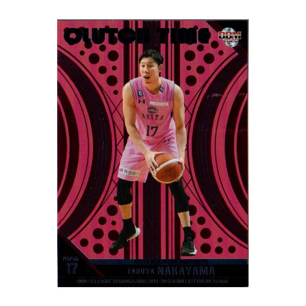 ２０２０年ＢＢＭ発売のカード『2019-20 B.LEAGUE CARDS SEASON FAST BREAK 1st Half』より出るインサートカード・CLUTCH TIMEカード<BR>中山拓哉　秋田ノーザンハピネッツ　カ...