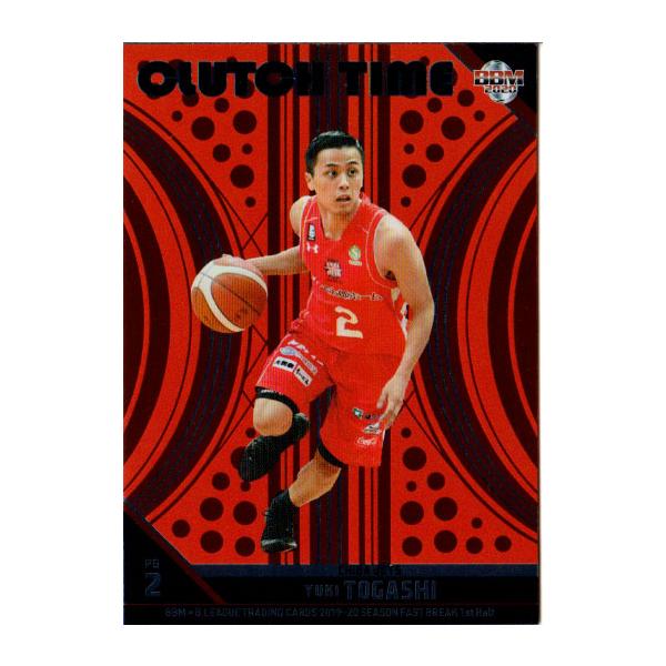 ２０２０年ＢＢＭ発売のカード『2019-20 B.LEAGUE CARDS SEASON FAST BREAK 1st Half』より出るインサートカード・CLUTCH TIMEカード<BR>富樫勇樹　千葉ジェッツ　カードＮｏ．...