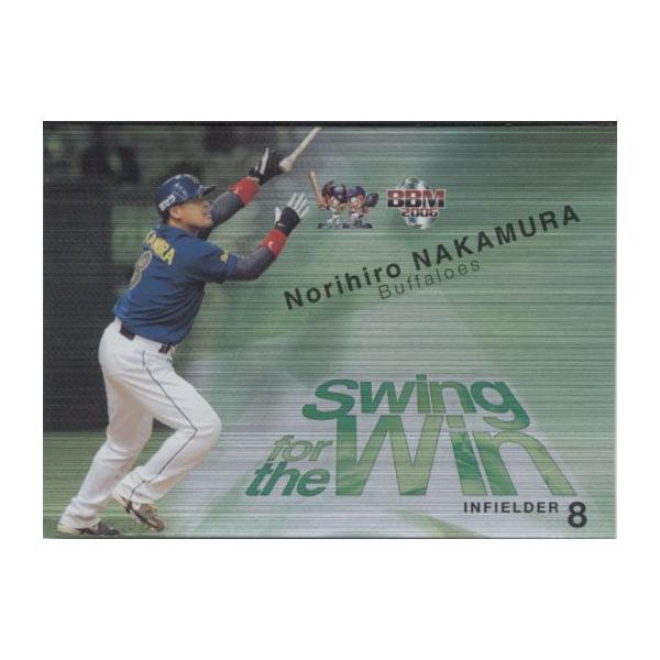 ２００６年ＢＢＭ発売のカード『ベースボールカード セカンドバージョン』より出るSwing for the Winカード<BR>中村紀洋　オリックスバファローズ　カードＮｏ．ＳＷ４