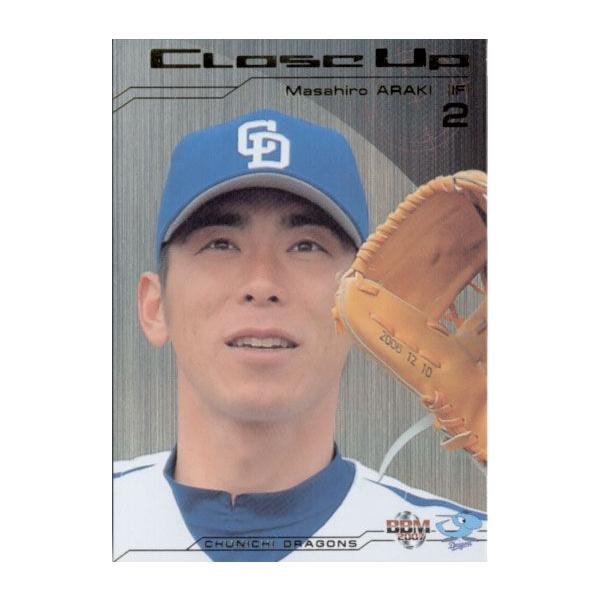 ２００７年ＢＢＭ発売のカード『中日ドラゴンズ』より出るＣＬＯＳＥ−ＵＰカード<BR>荒木雅博　中日ドラゴンズ　カードＮｏ．ＤＣ４