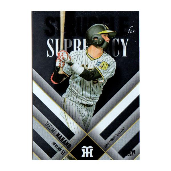 ２０２４年ＢＢＭ発売のカード『阪神タイガース』より出るSTRUGGLE for SUPREMACYカード<BR>中野拓夢　阪神タイガース　カードＮｏ．ＳＳ７