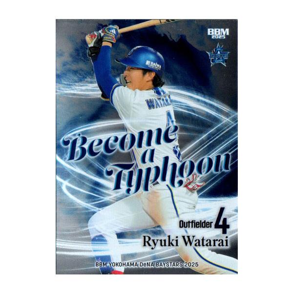 ２０２５年ＢＢＭ発売の球団別カード『横浜DeNAベイスターズ』より出るBecome a Typhoonカード<BR>度会隆輝　横浜DeNAベイスターズ　カードＮｏ．ＢＴ３
