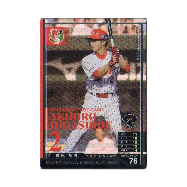 ＫＯＮＡＭＩコナミ発売のカード『BASEBALL HEROES』のカード<BR>東出輝裕　広島東洋カープ　カードＮｏ．Ｂ０８Ｓ０１８(表面キラ仕様)【重要・注意】一部のカードのエッジの状態(特に下部)にメクレなどがあるカードがあ...