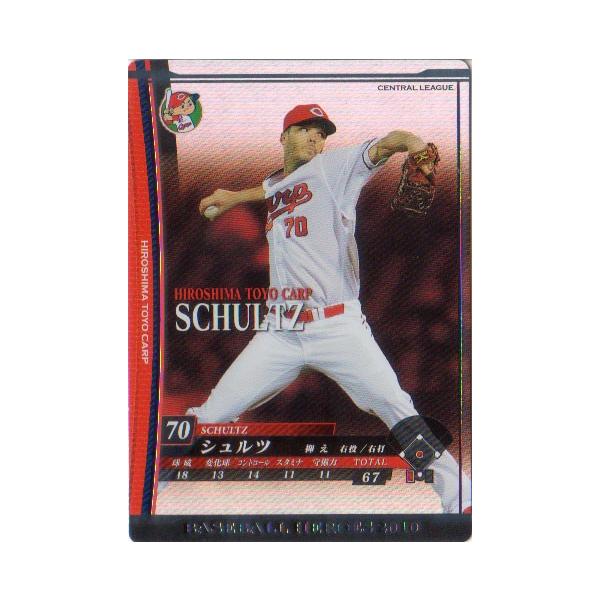 ＫＯＮＡＭＩコナミ発売のカード『BASEBALL HEROES』のカード<BR>シュルツ　広島東洋カープ　カードＮｏ．Ｂ１０ＰＲ０１４表面キラ仕様)【重要・注意】一部のカードのエッジの状態(特に下部)にメクレなどがあるカードがあ...