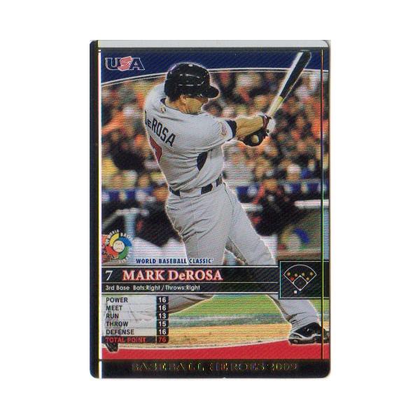 ＫＯＮＡＭＩコナミ発売のカード『BASEBALL HEROES』のカード<BR>MARK DeROSA マーク・デローサ　セントルイス・カージナルス　カードＮｏ．Ｗ０９Ｓ００９(表面キラ仕様)【重要・注意】一部のカードのエッジの...