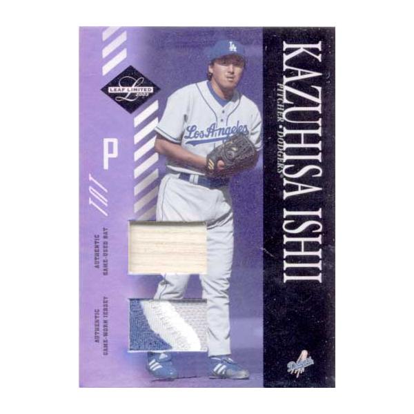 ２００３年Donruss社発売のパックから出る石井一久のパッチ＆バットカード<BR>シリアル入り２５枚限定カード　カードNo．８３